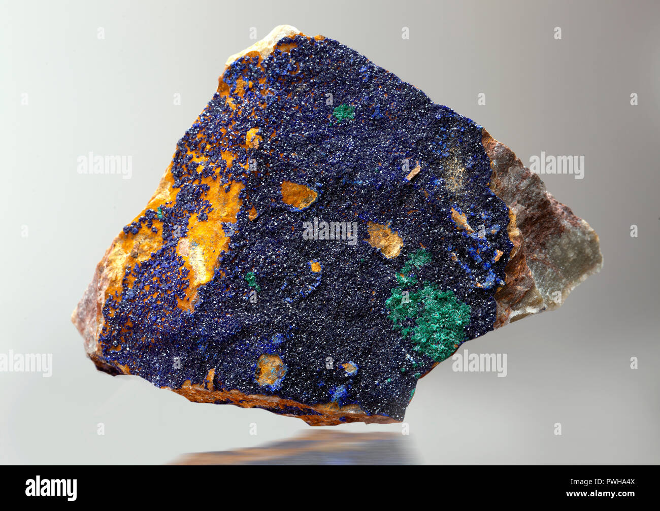 Zebra Azurite Malachite from Australia the mineral specimen Stock Photo ...