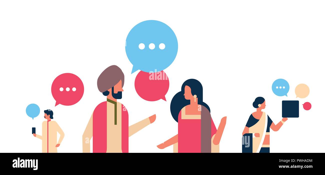 indian people chat bubbles communication concept speech dialogue indian ...