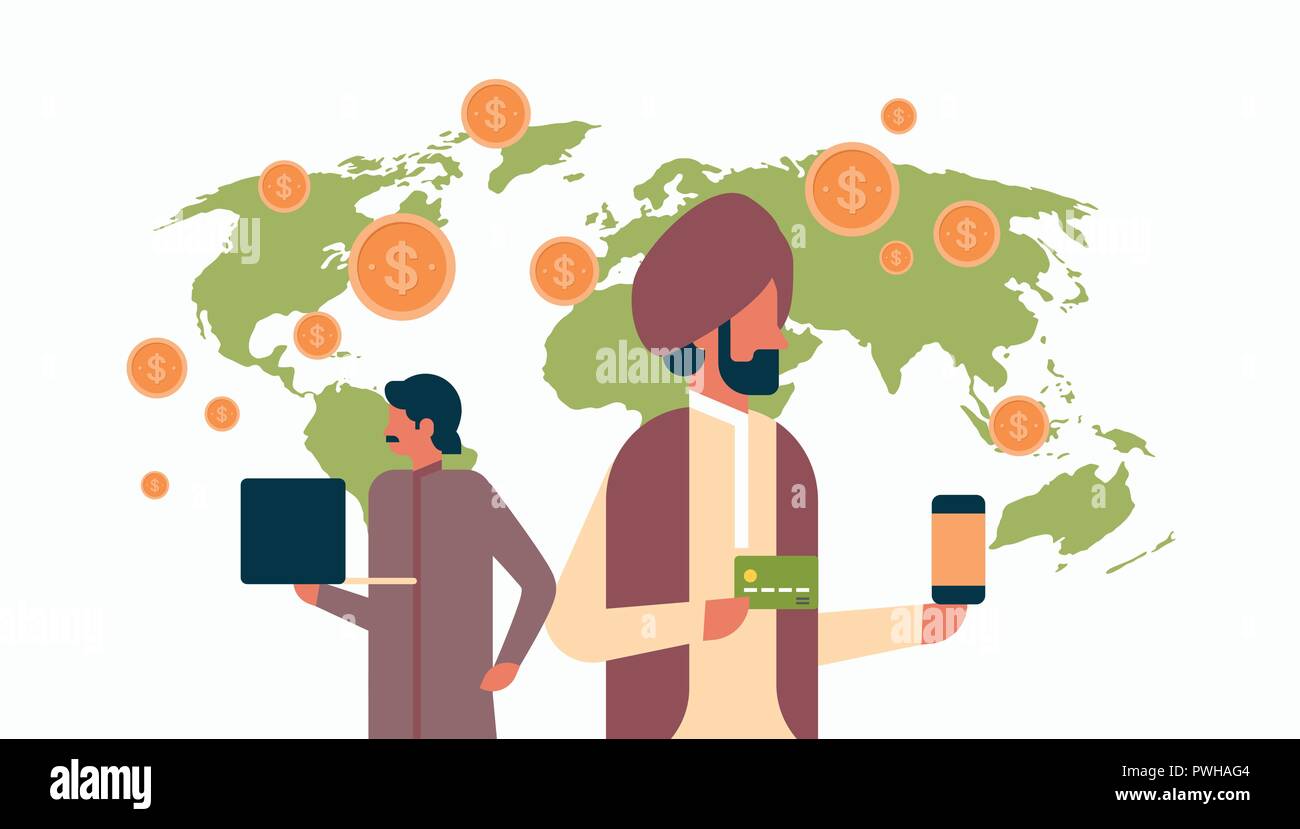 indian business people e-payment money transaction concept online ...