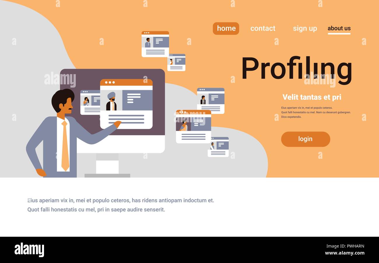 indian man choosing different user job vacancy candidate profiling ...