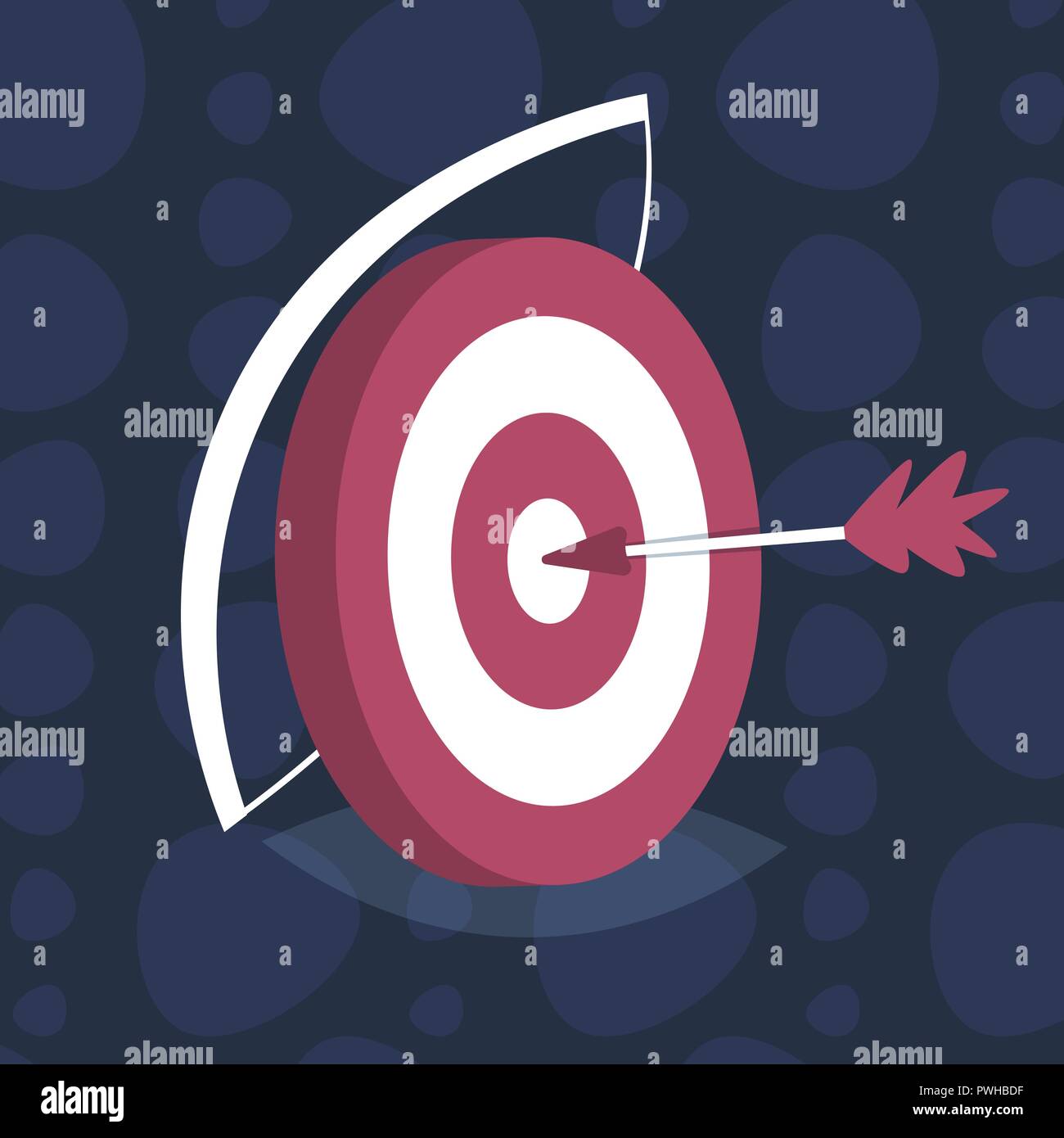 arrow center board target goal successful strategy concept horizontal ...