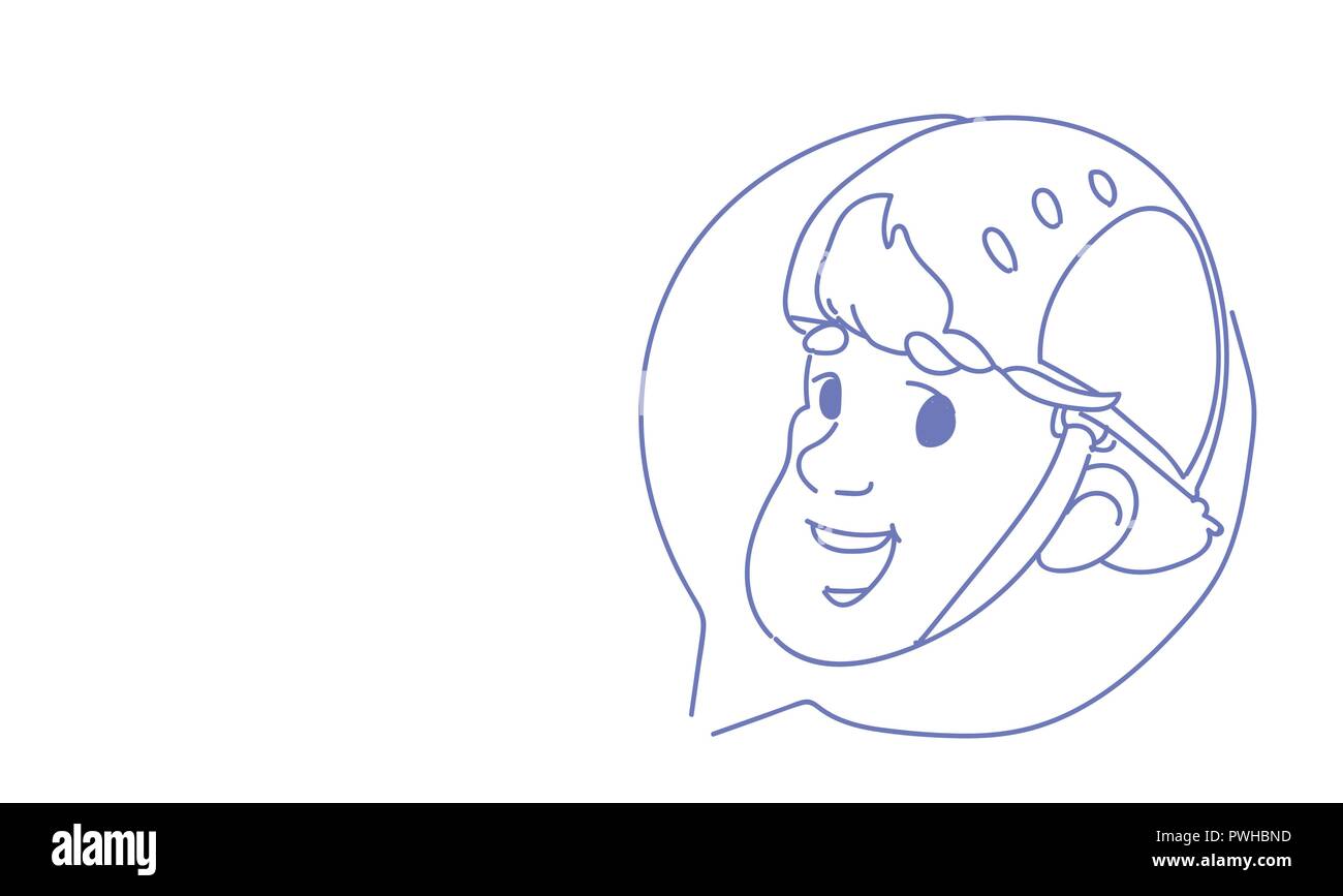 motorcycle delivery service man scooter driver face avatar chat bubble ...