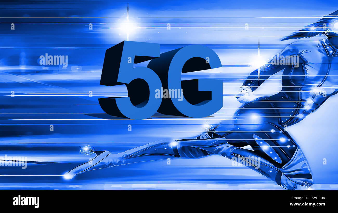 5G Fastest network illustrations from photos and text, speed as theme ...
