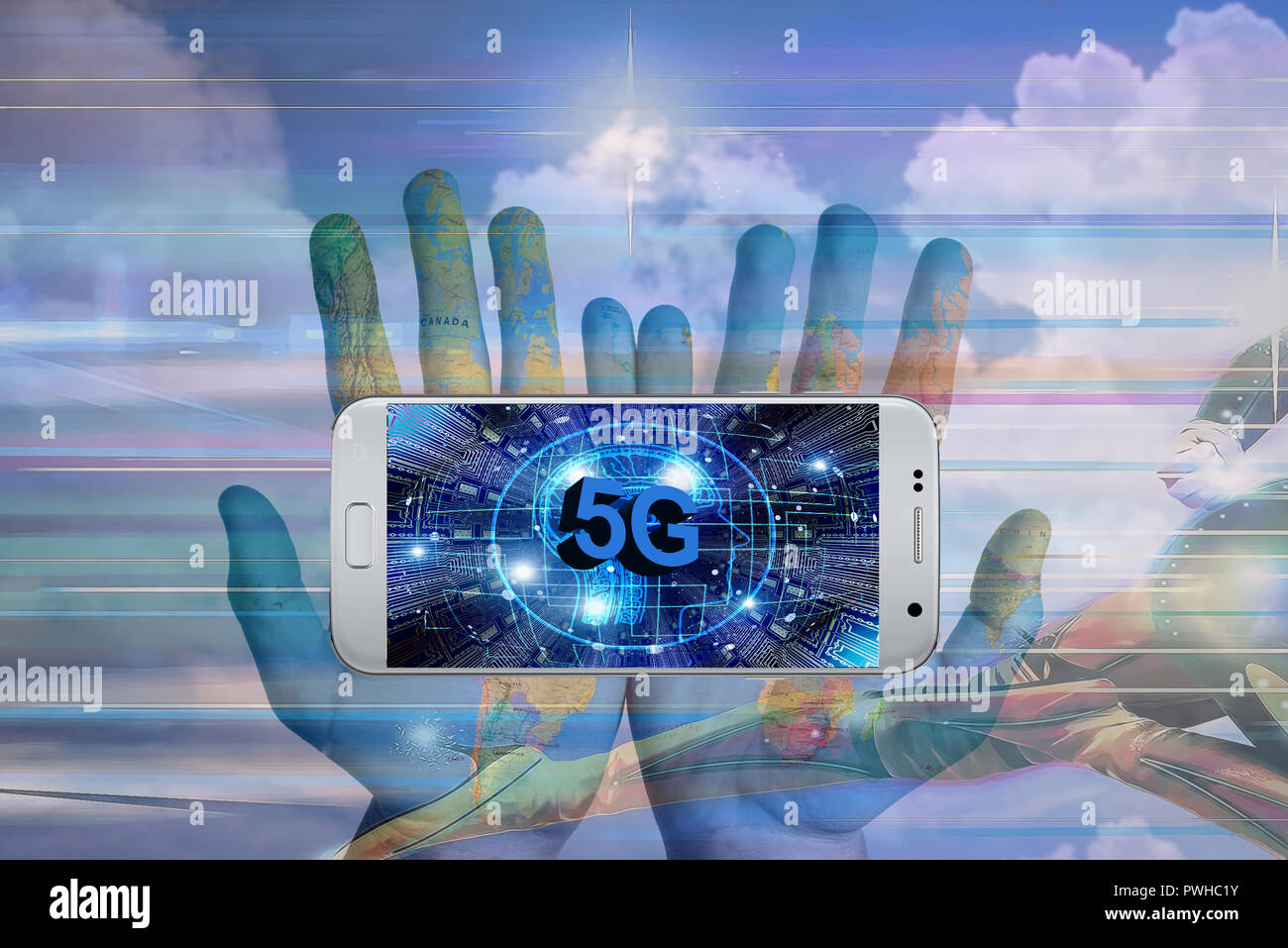 5G Fastest network illustrations from photos and text, speed as theme ...