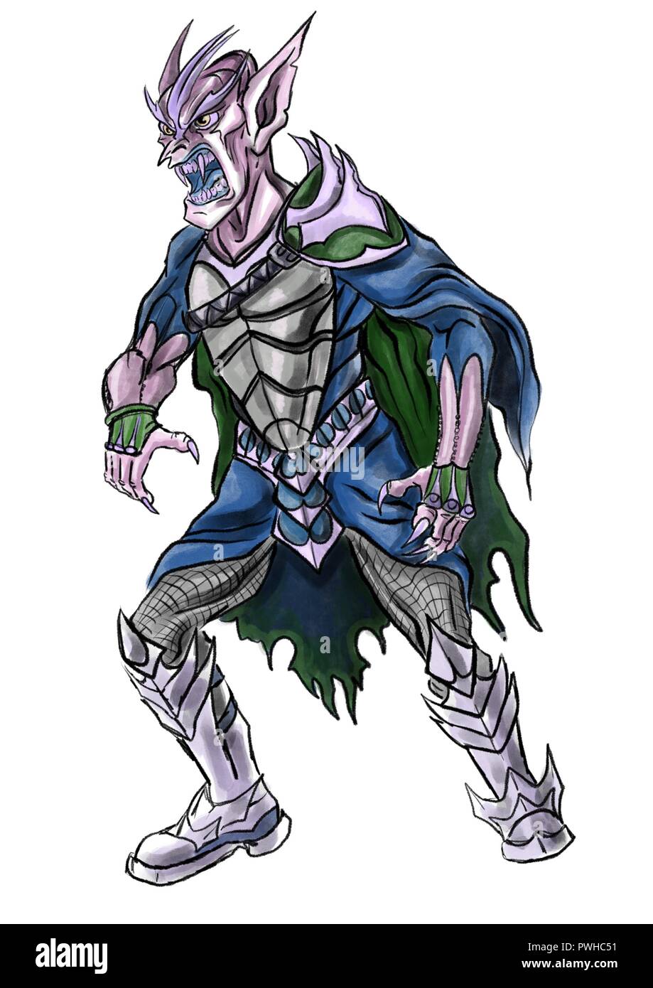 Evil vampire lord illustration Stock Photo - Alamy