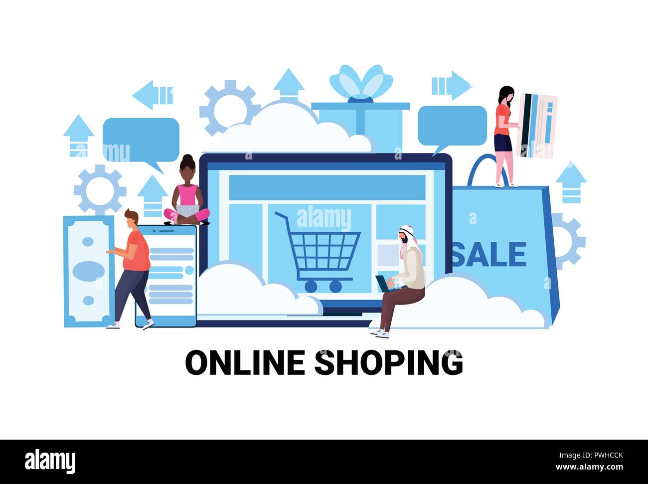 computer application online shopping concept season sales e-commerce ...