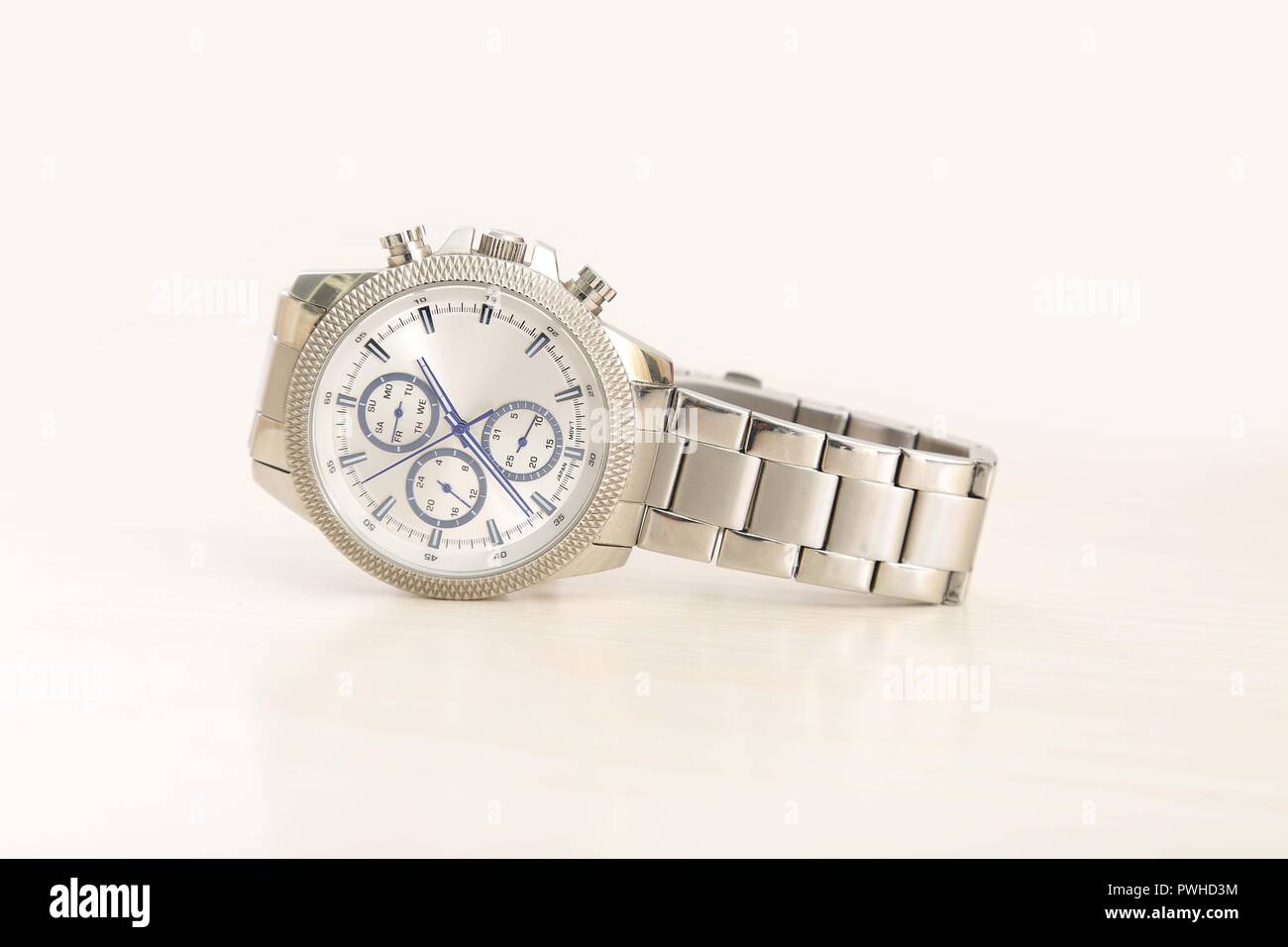 Wrist watch for men on white background Stock Photo - Alamy