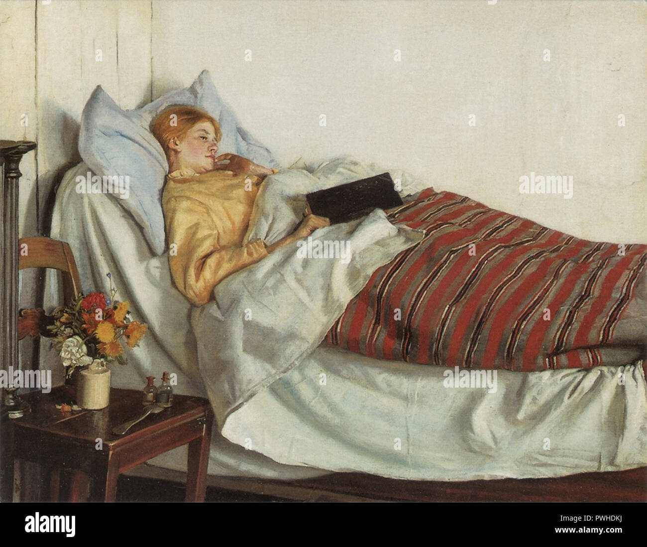 Ancher Michael Peter - the Sick Girl Stock Photo - Alamy