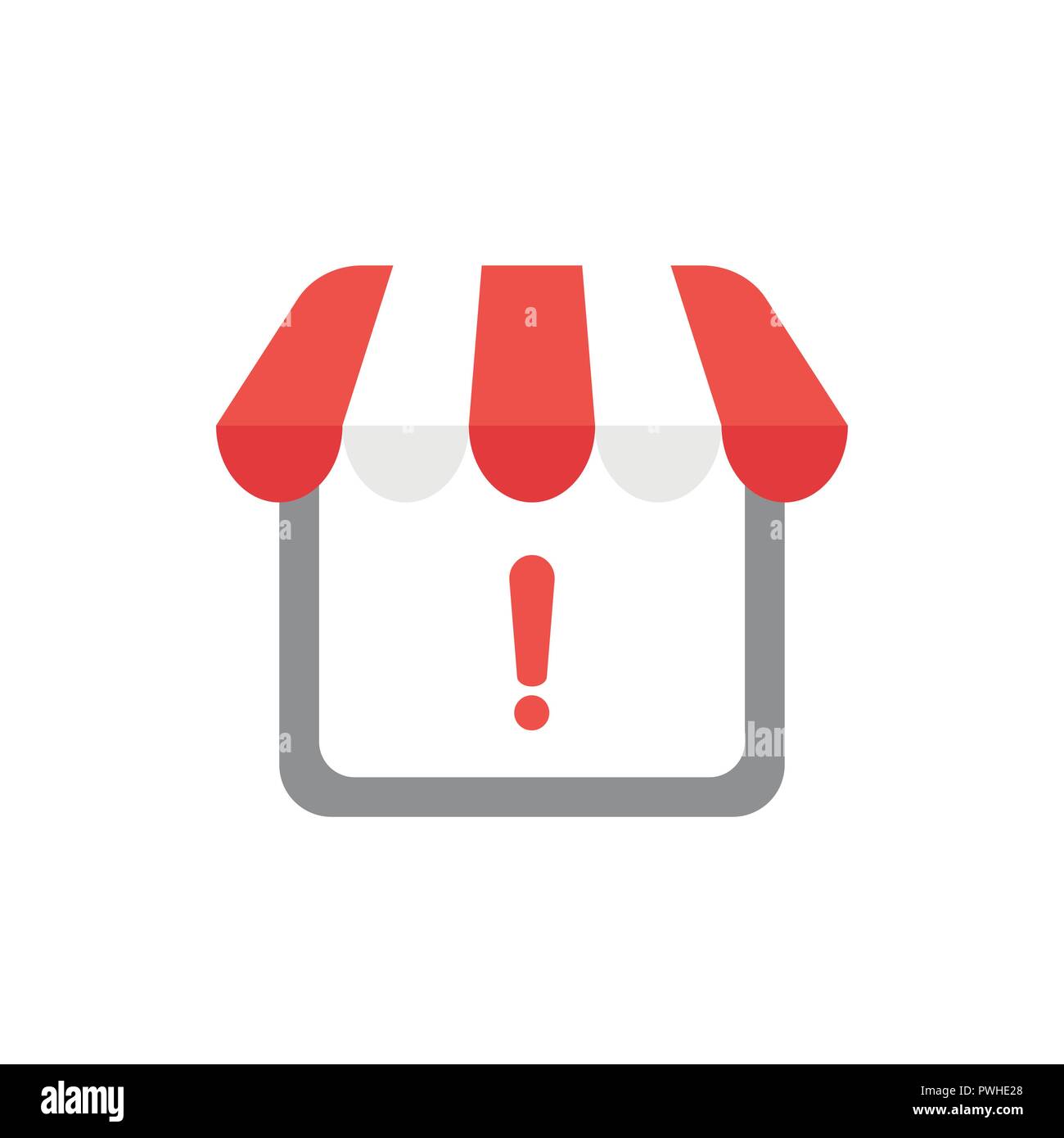 Vector illustration icon concept of shop store with awning and ...