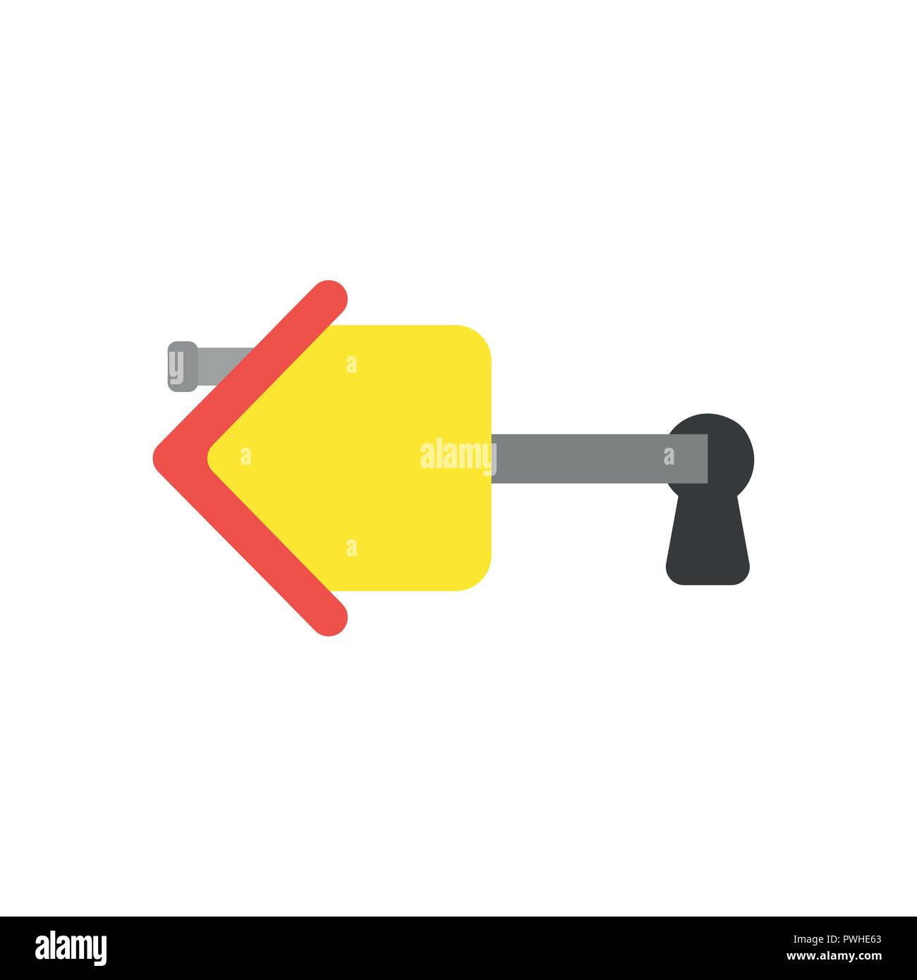 Vector illustration icon concept of house key inside keyhole Stock ...