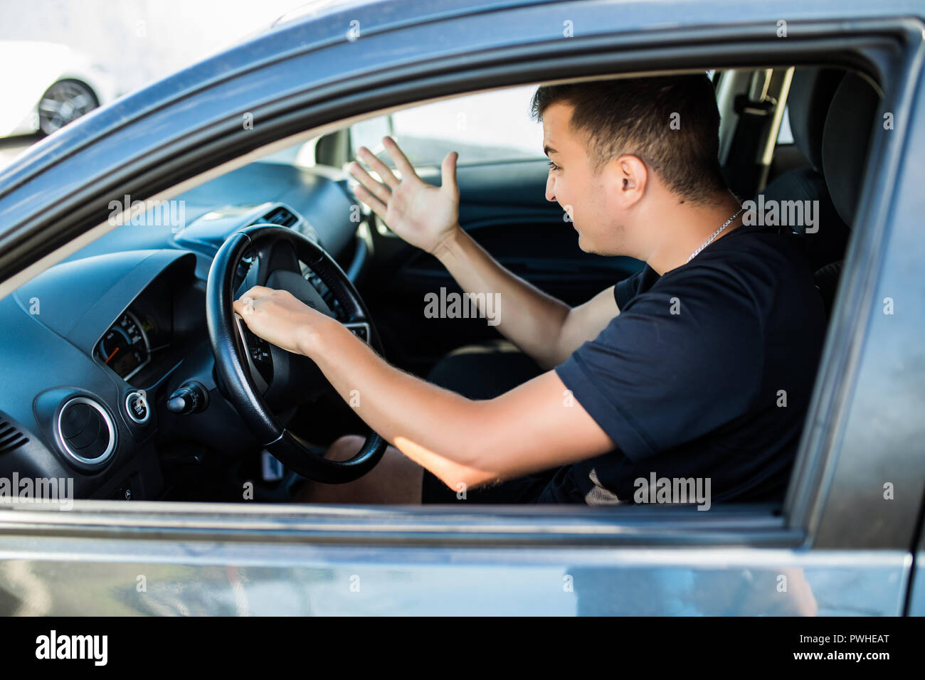 Angry man traffic jam hi-res stock photography and images - Alamy