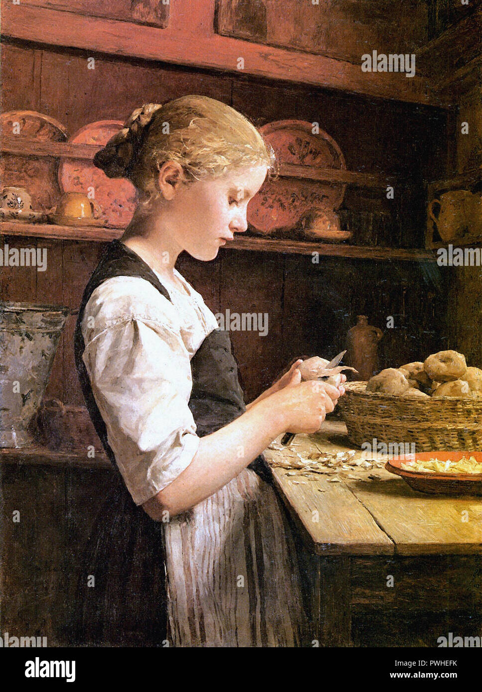 Albert anker girl hi-res stock photography and images - Alamy