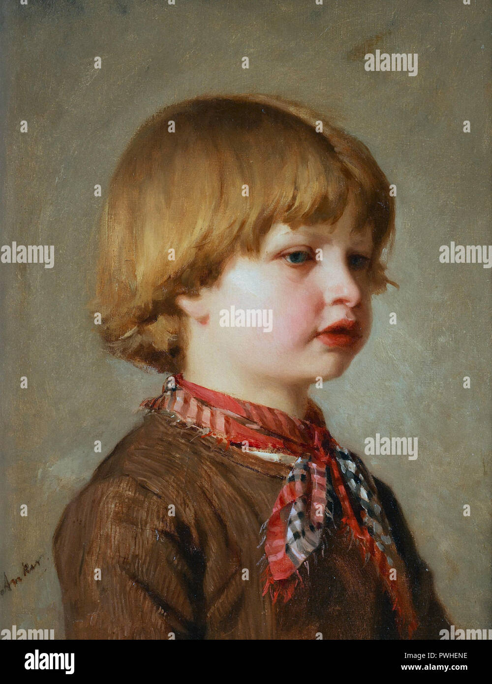 Anker Albert - Portrait of a Young Boy 2 Stock Photo - Alamy