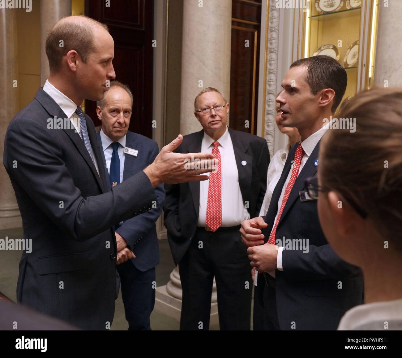 The Duke of Cambridge with Chris Jewel as he hosts a reception at ...