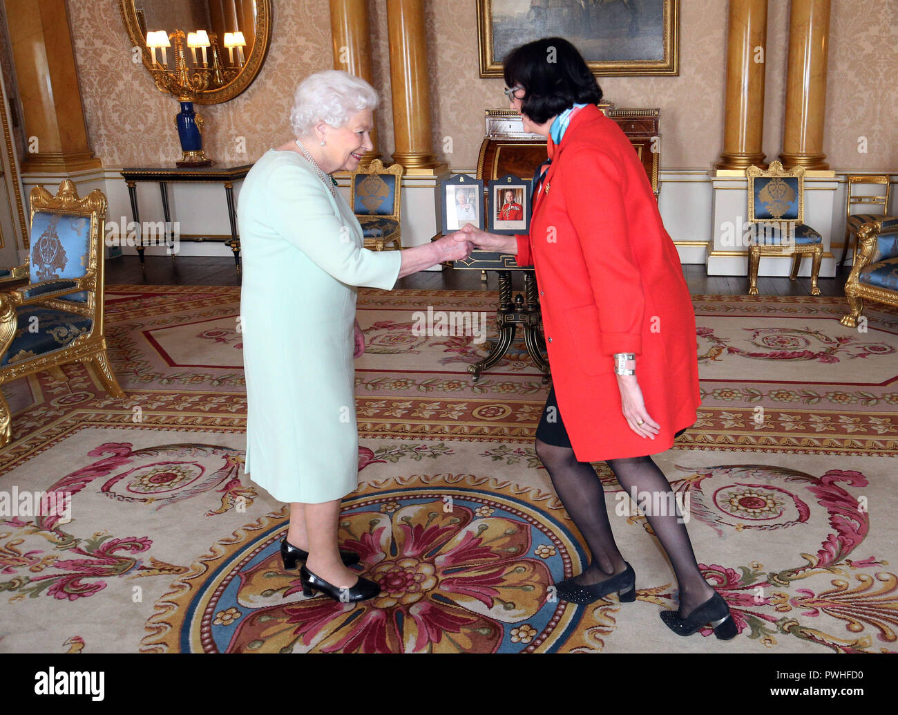 Queen Elizabeth II meets Lieutenant Governor of British Columbia Janet ...