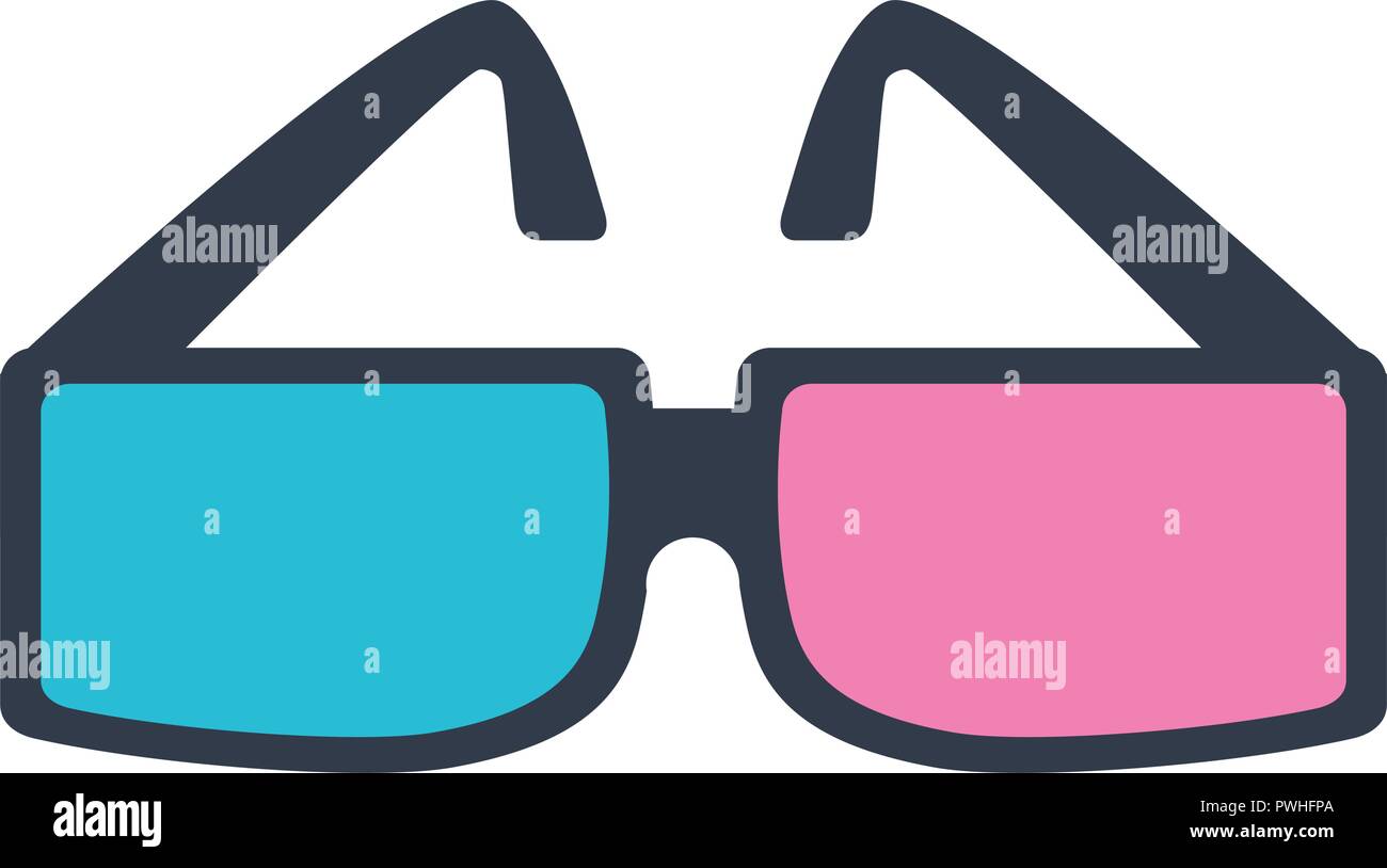 cinema 3d glasses production movie film vector illustration Stock ...