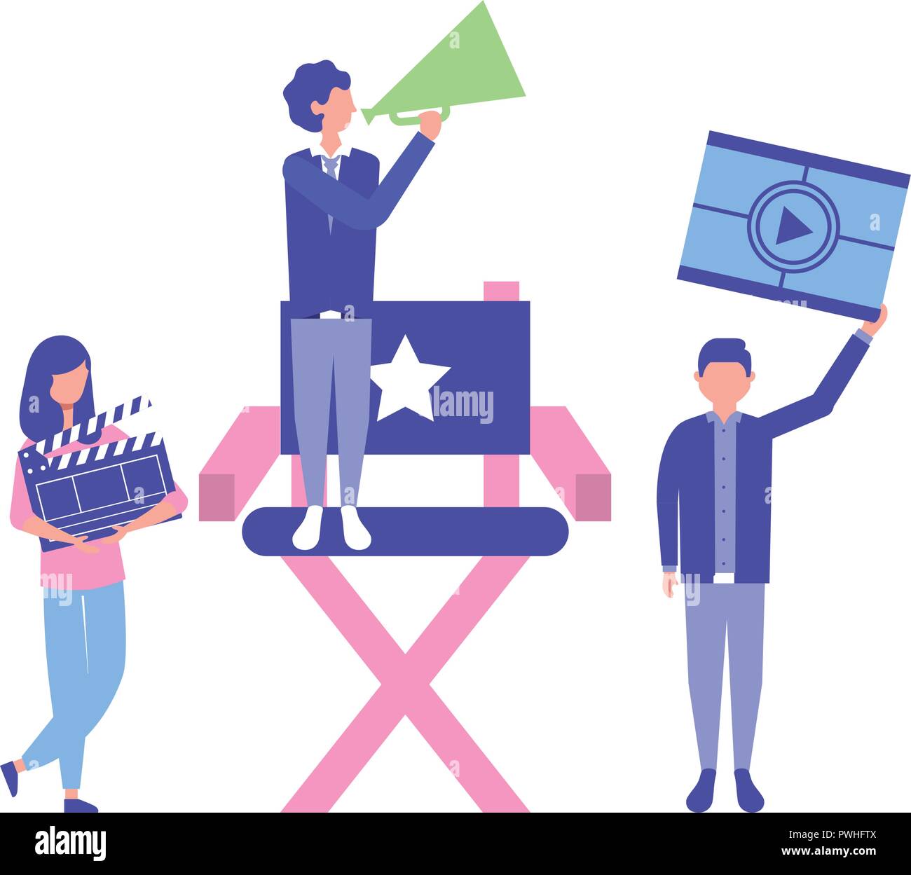 Camera production assistant Stock Vector Images - Alamy