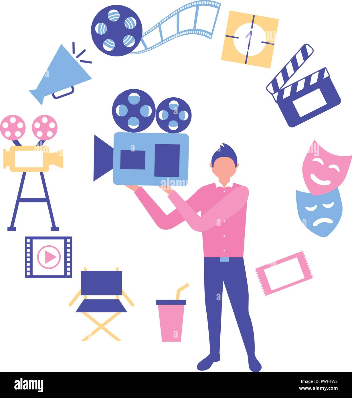 Movie productions Stock Vector Images - Alamy