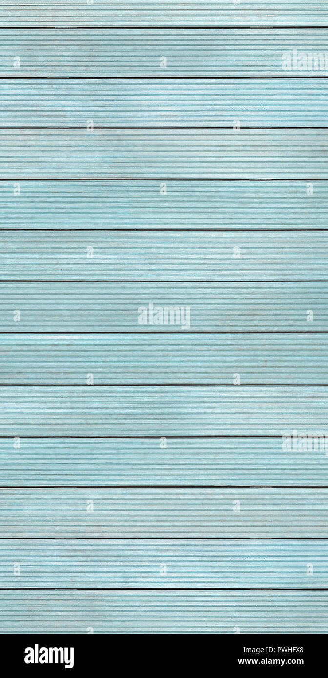 Vertical image of pale blue decking boards Stock Photo - Alamy