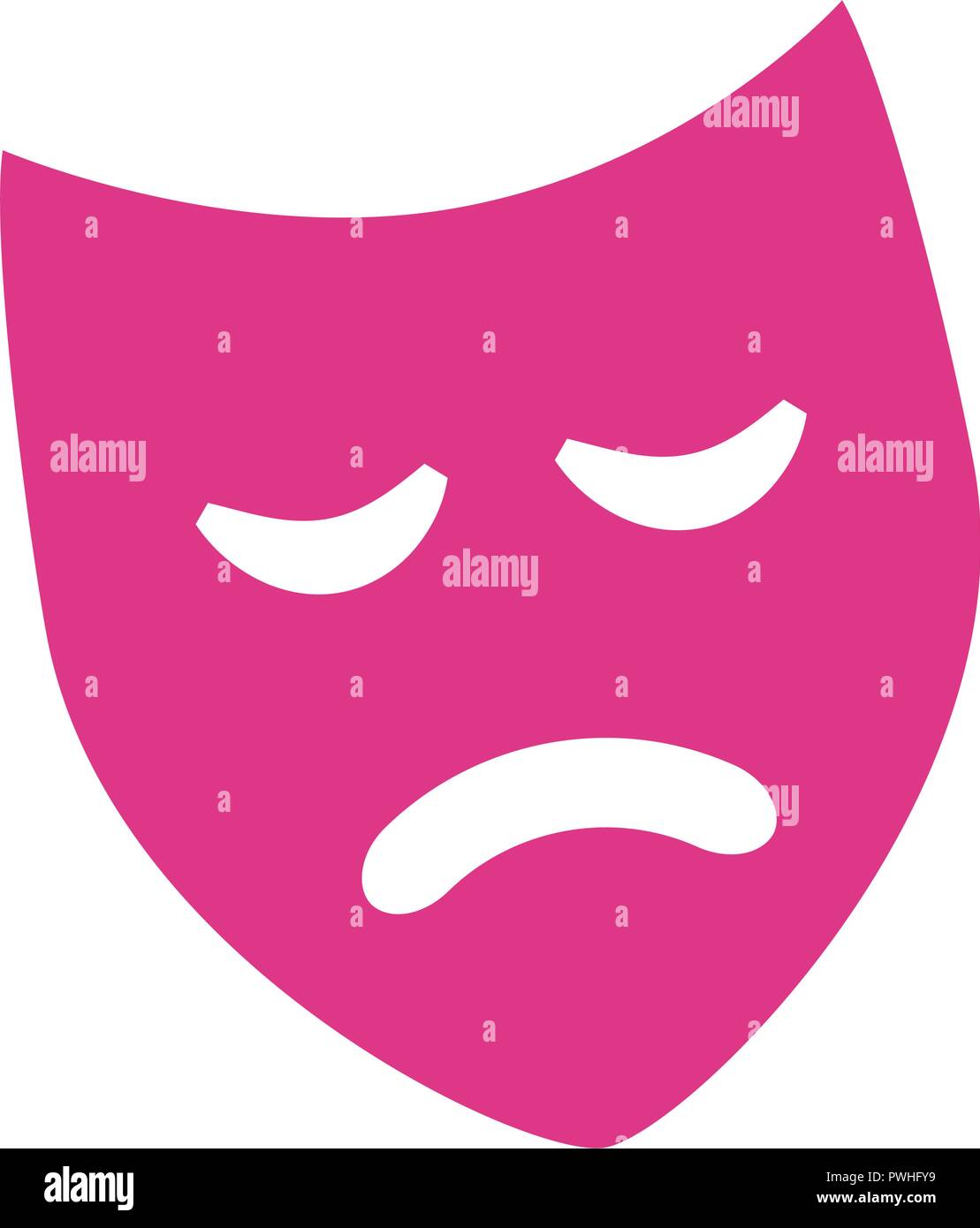 pink mask drama theater isolated design vector illustration Stock ...