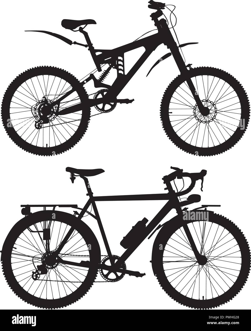 Touring bikes Stock Vector Images - Alamy