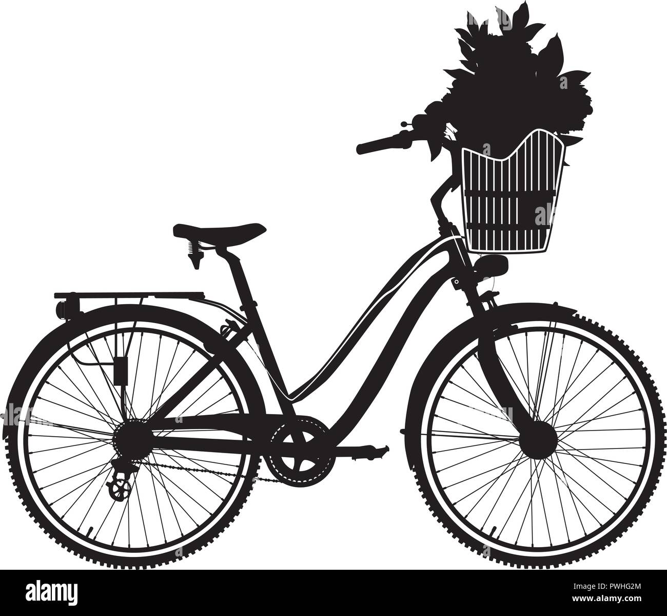 Woman bike street Cut Out Stock Images & Pictures - Alamy