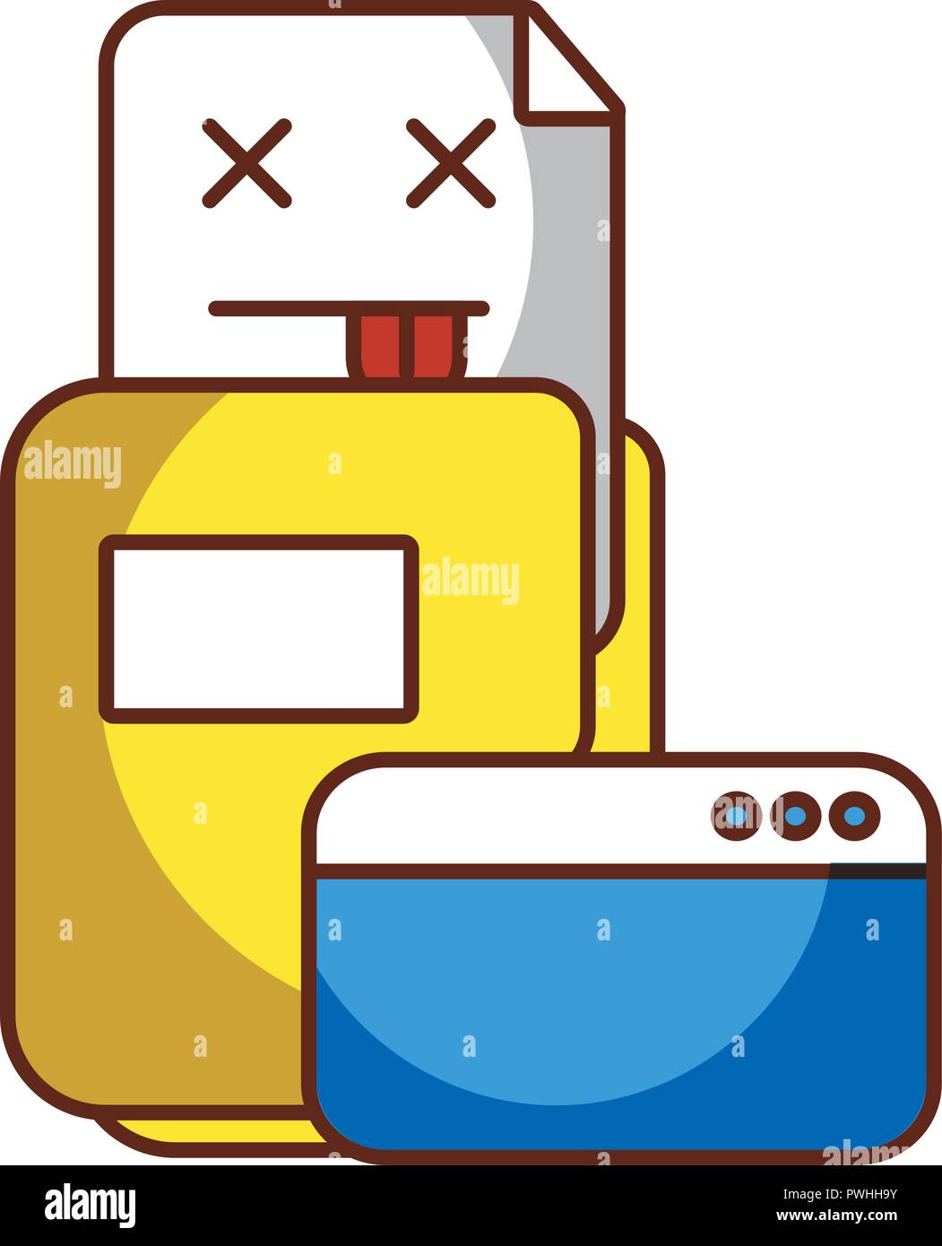 website folder file documents sign error vector illustration Stock ...