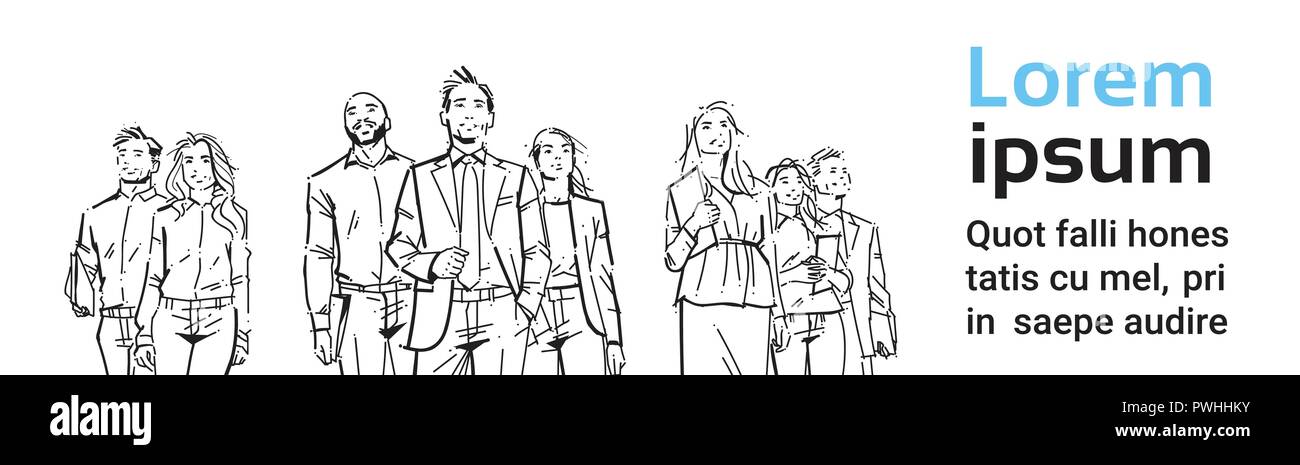 Portrait happy group leader Stock Vector Images - Alamy