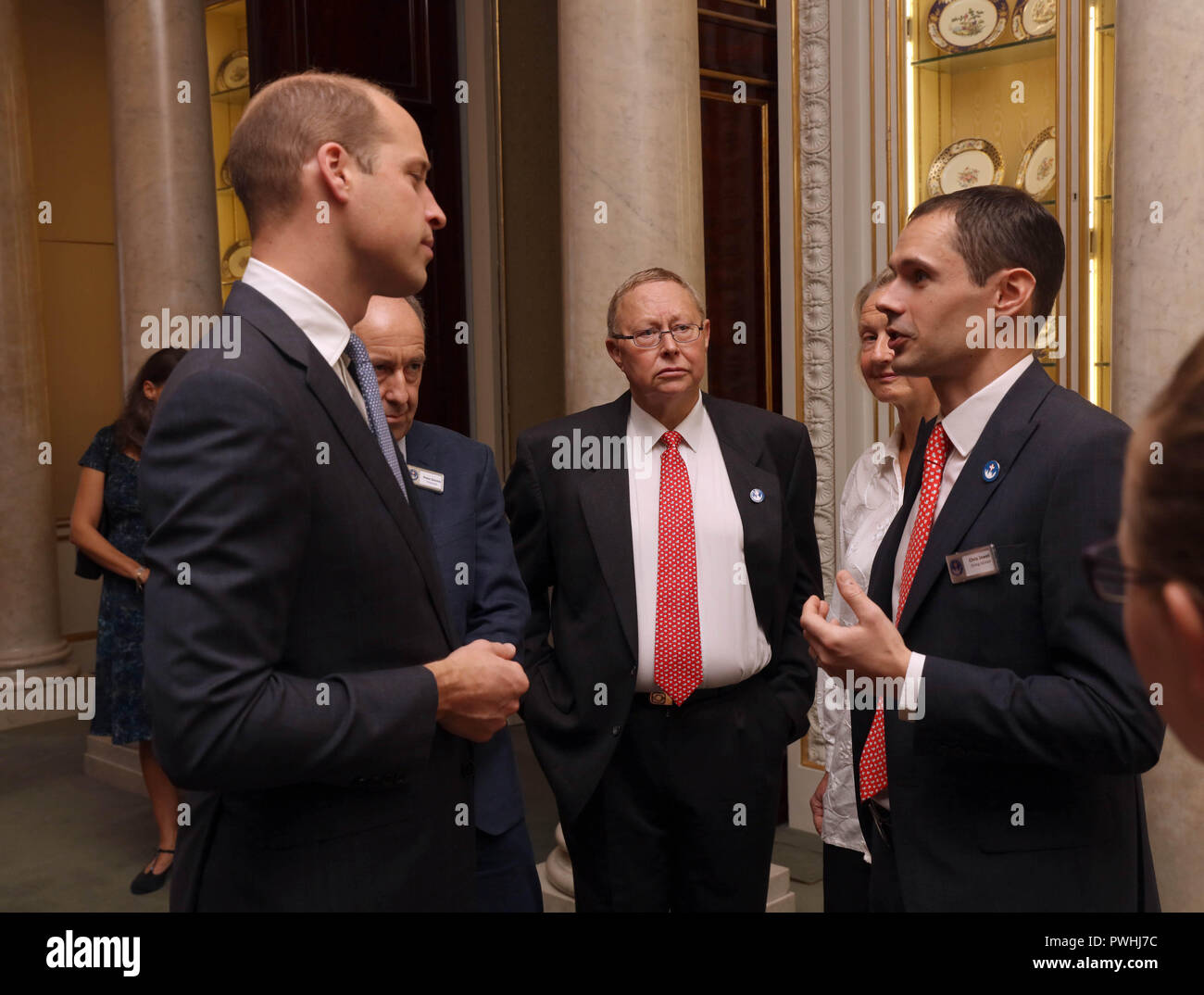 The Duke of Cambridge with Chris Jewel as he hosts a reception at ...