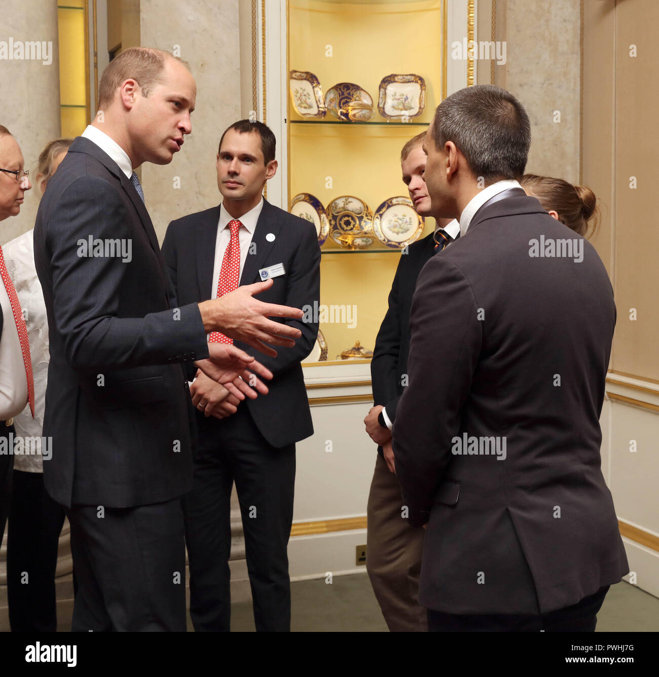 The Duke of Cambridge with Chris Jewel as he hosts a reception at ...