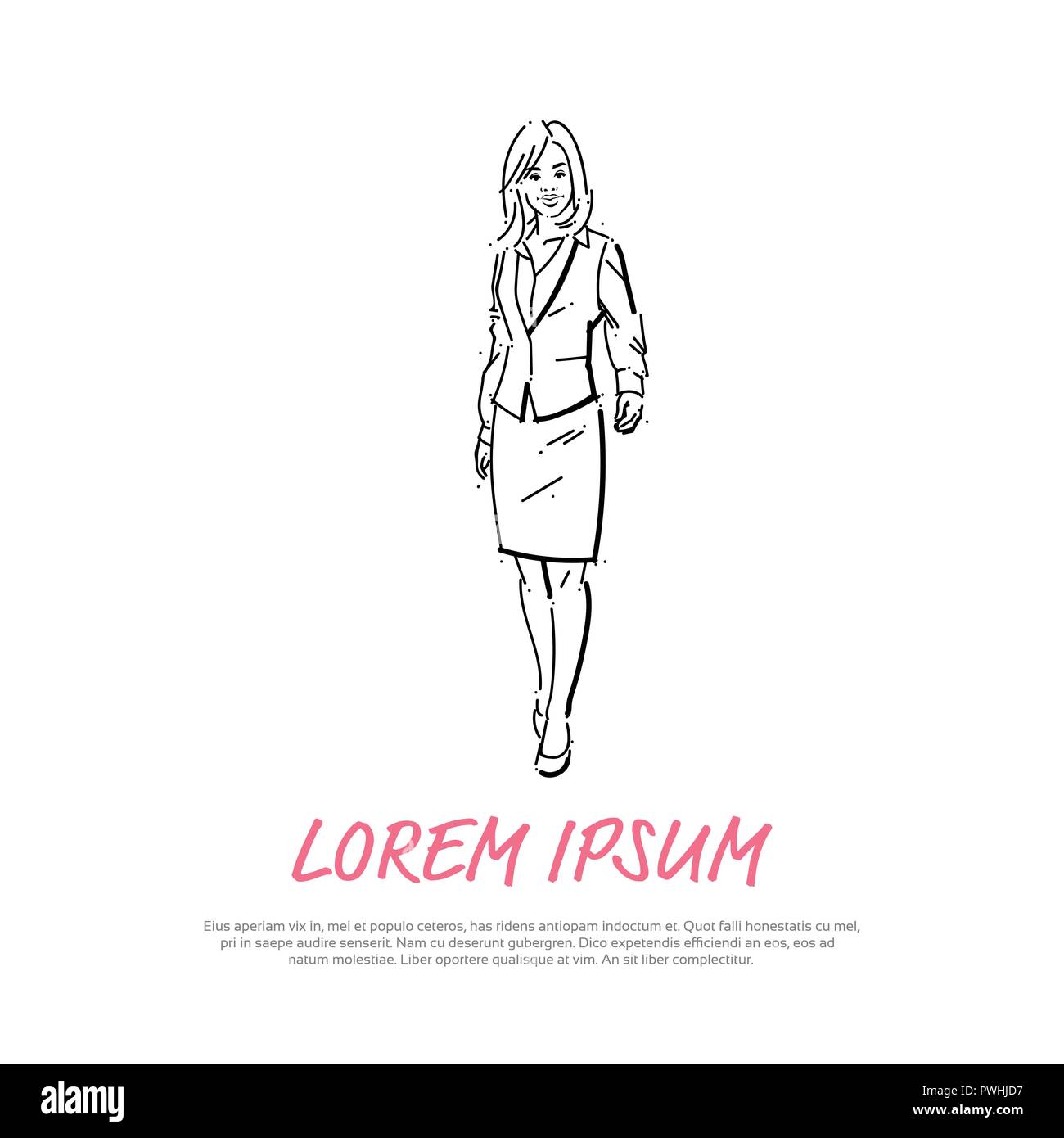 business woman executive concept businesswoman full length on white ...