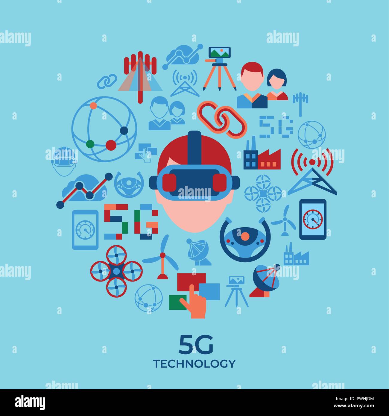 5g wireless infographics hi-res stock photography and images - Alamy