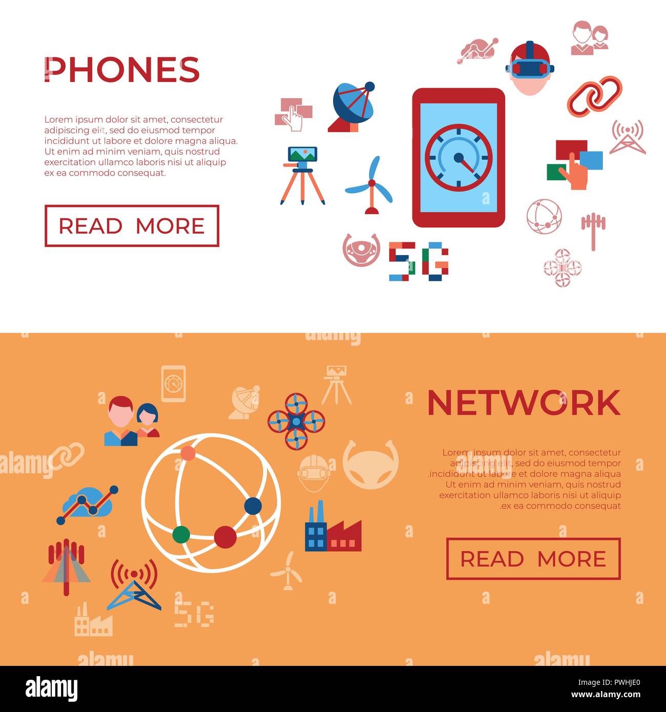 5g wireless infographics hi-res stock photography and images - Alamy