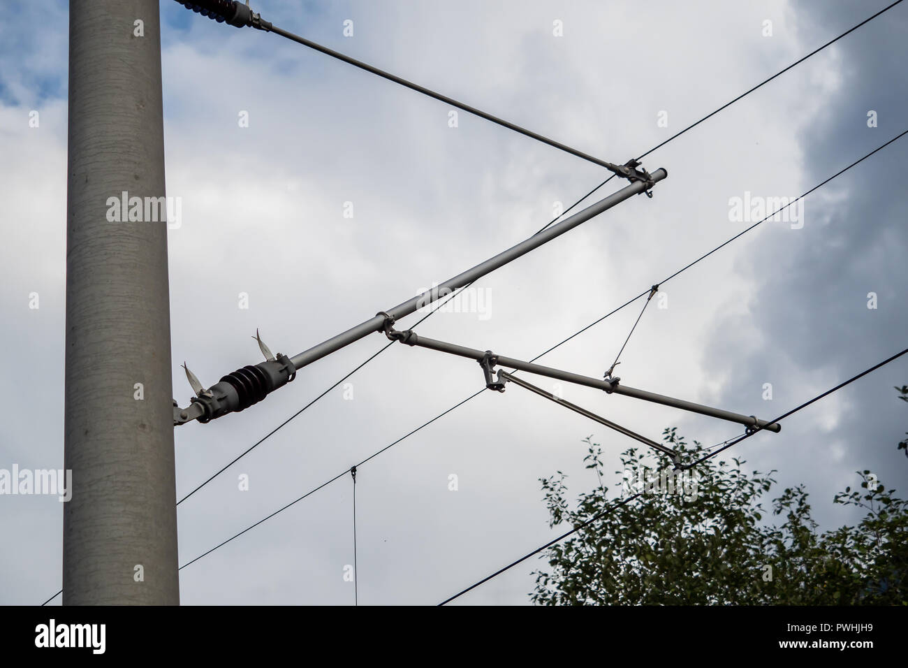 Electric overhead line hi-res stock photography and images - Alamy