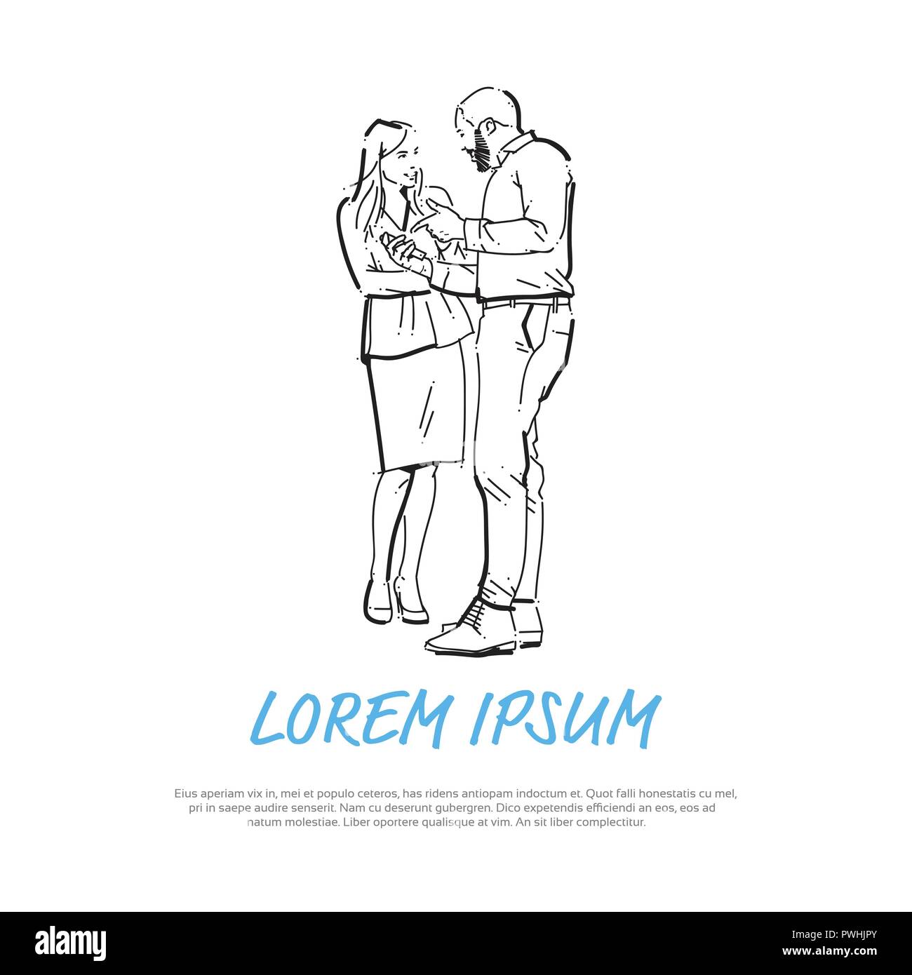 business people talking colleagues communicating concept full length on ...