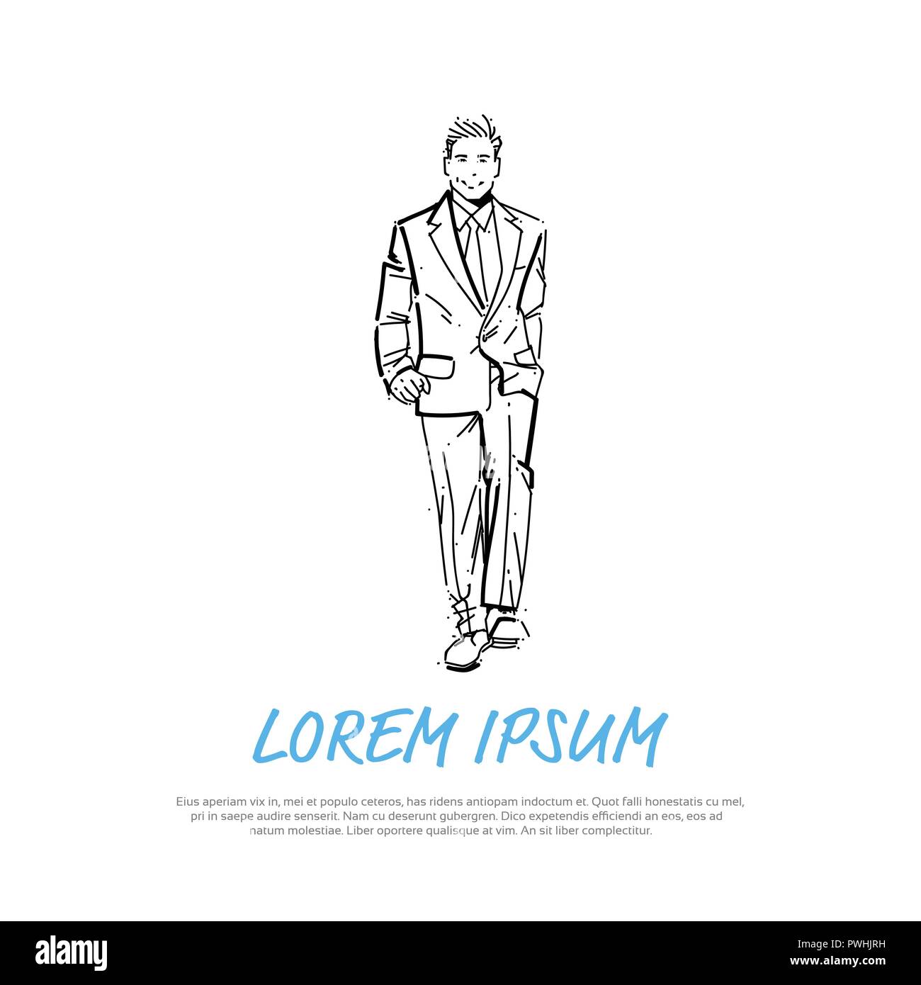 business man executive step forward concept businessman full length on ...