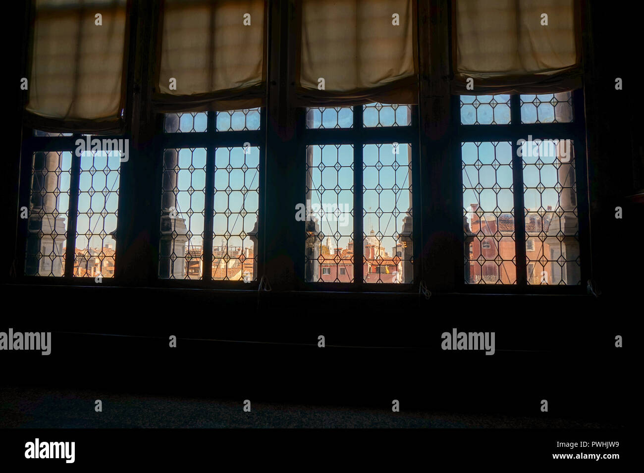View out of a window in Venice Stock Photo - Alamy