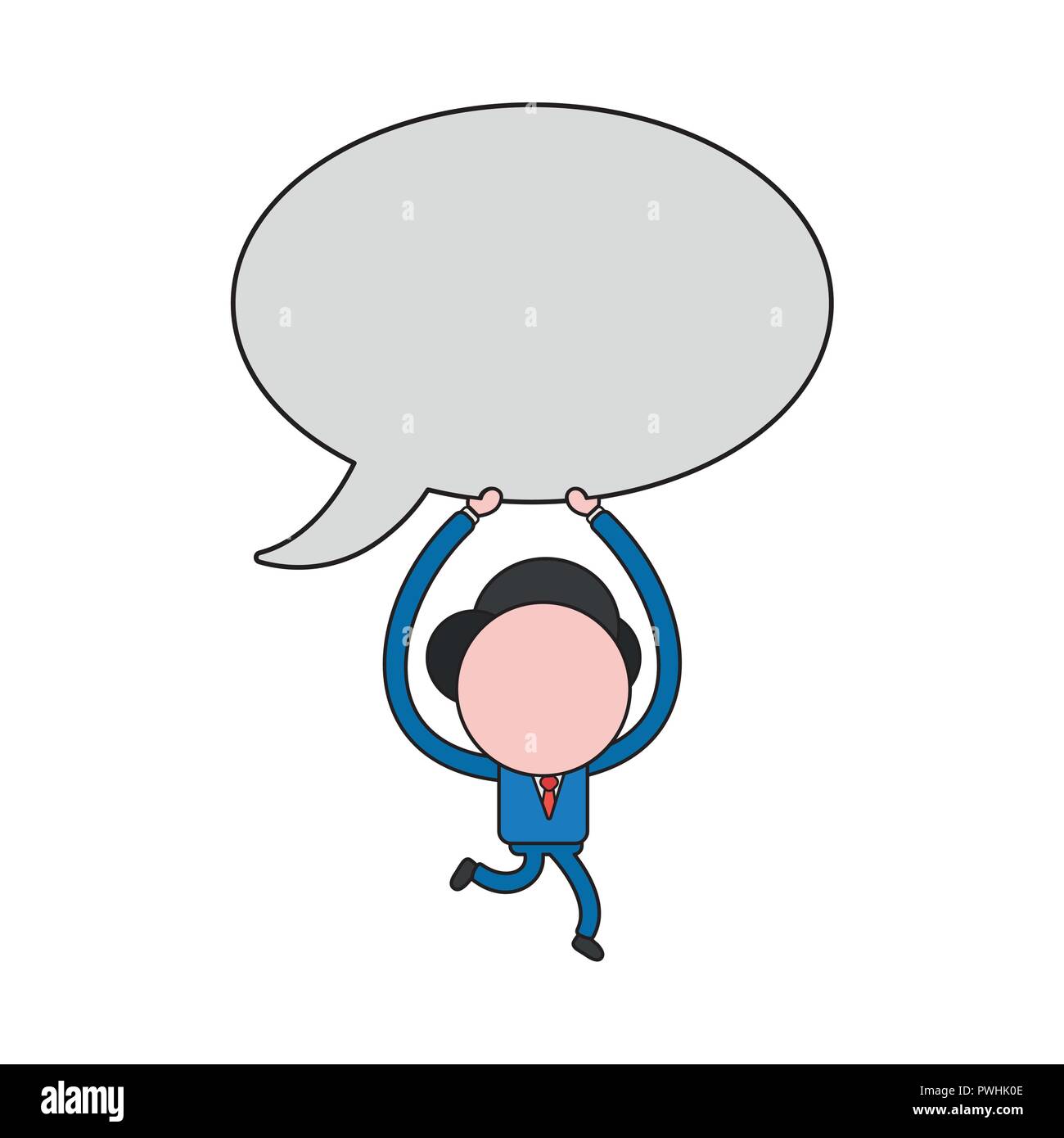 Vector illustration concept of businessman character running and ...