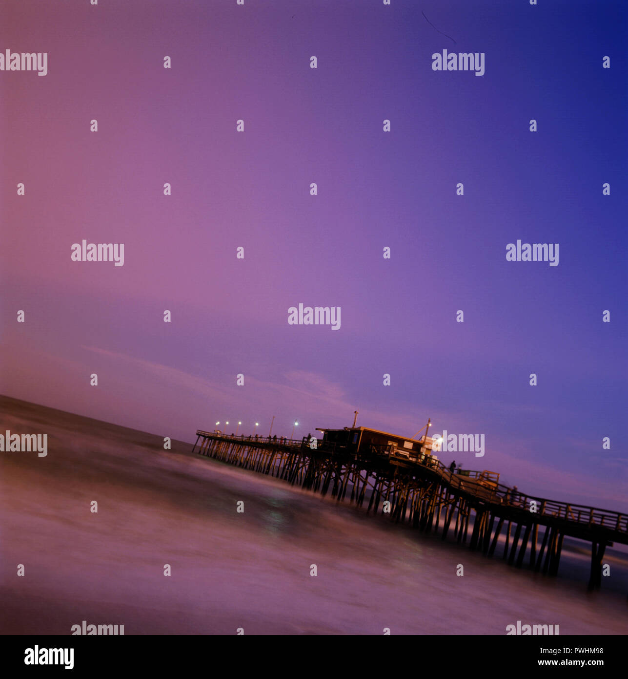 Side view of a pier over the sea Stock Photo - Alamy