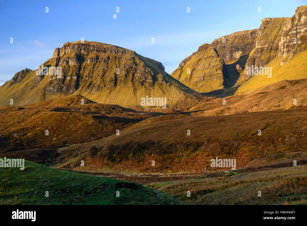 Sunrise at the Quiraing, Trotternish Ridge, Isle of Skye, Scotland, Uk ...