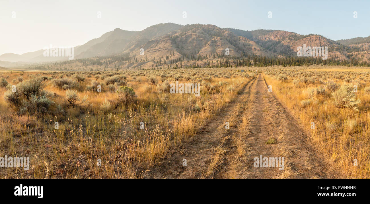 Wide open desert view near Kamloops, British Columbia, Canada Stock ...
