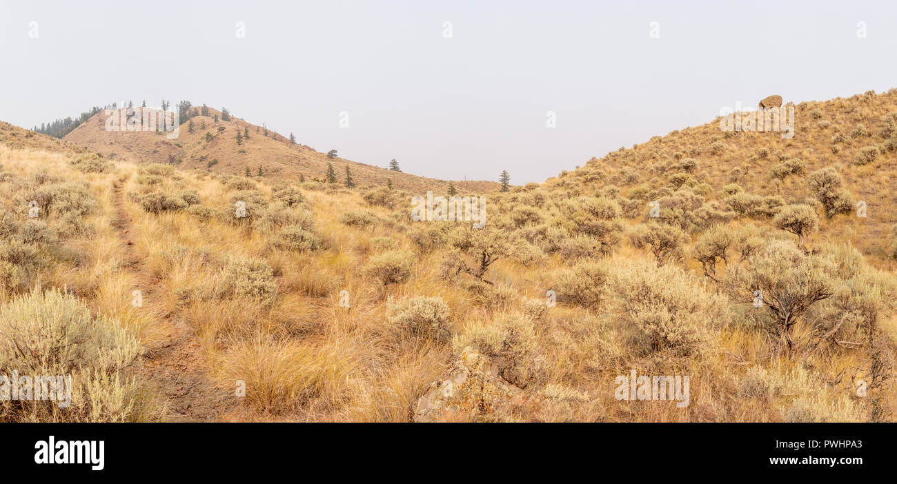 Stunning and desolate desert scenery near Kamloops, British Columbia ...