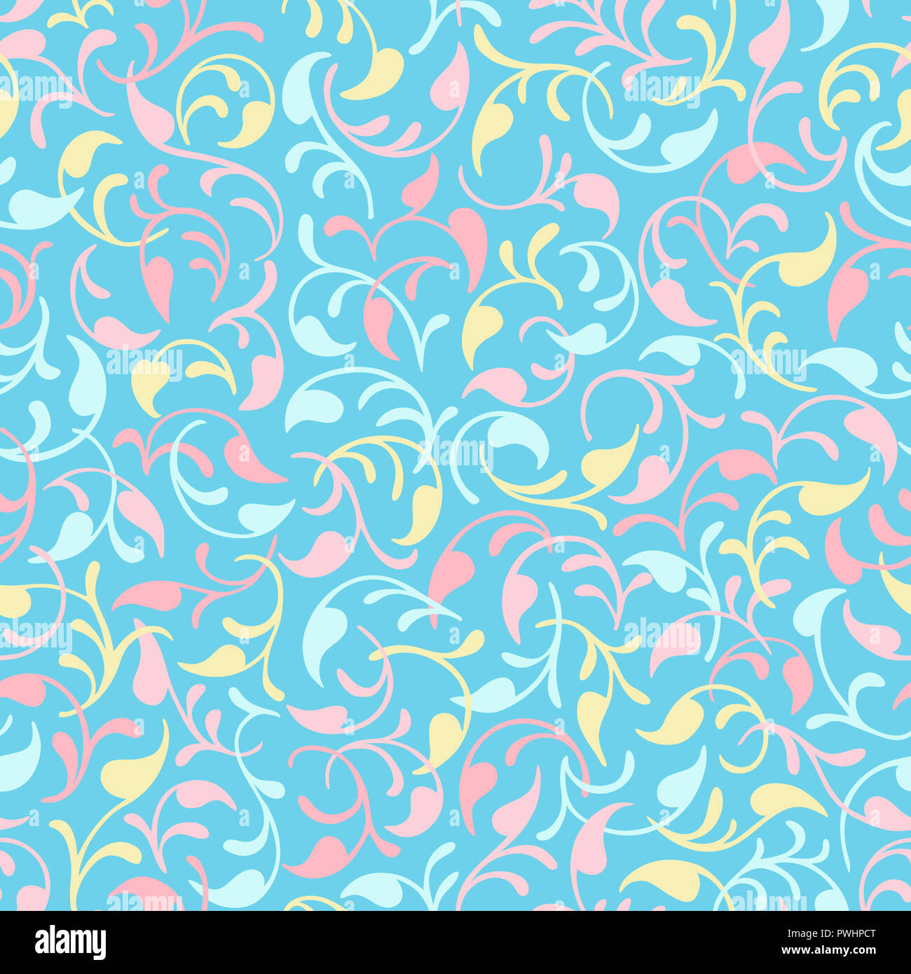 Seamless vector pattern background. Blue, yellow and pink Stock Photo ...
