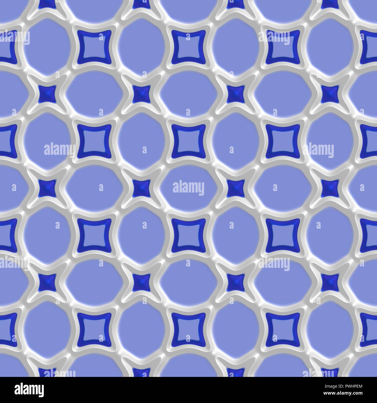 3D effect seamless background, blue wallpaper decoration pattern Stock ...