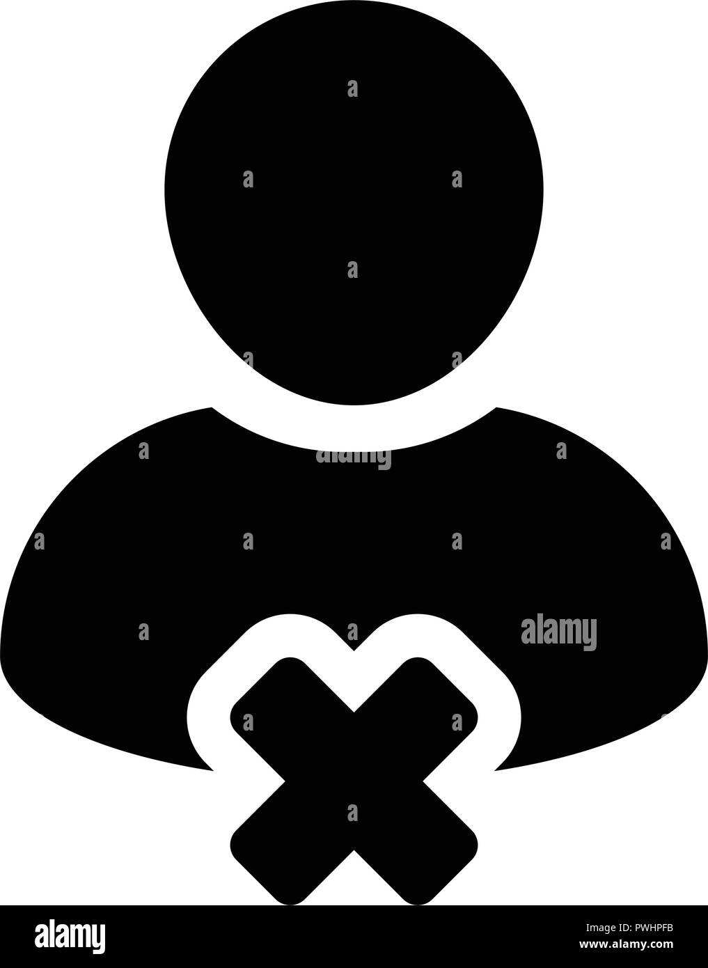 Remove user icon vector male person profile avatar with delete symbol ...