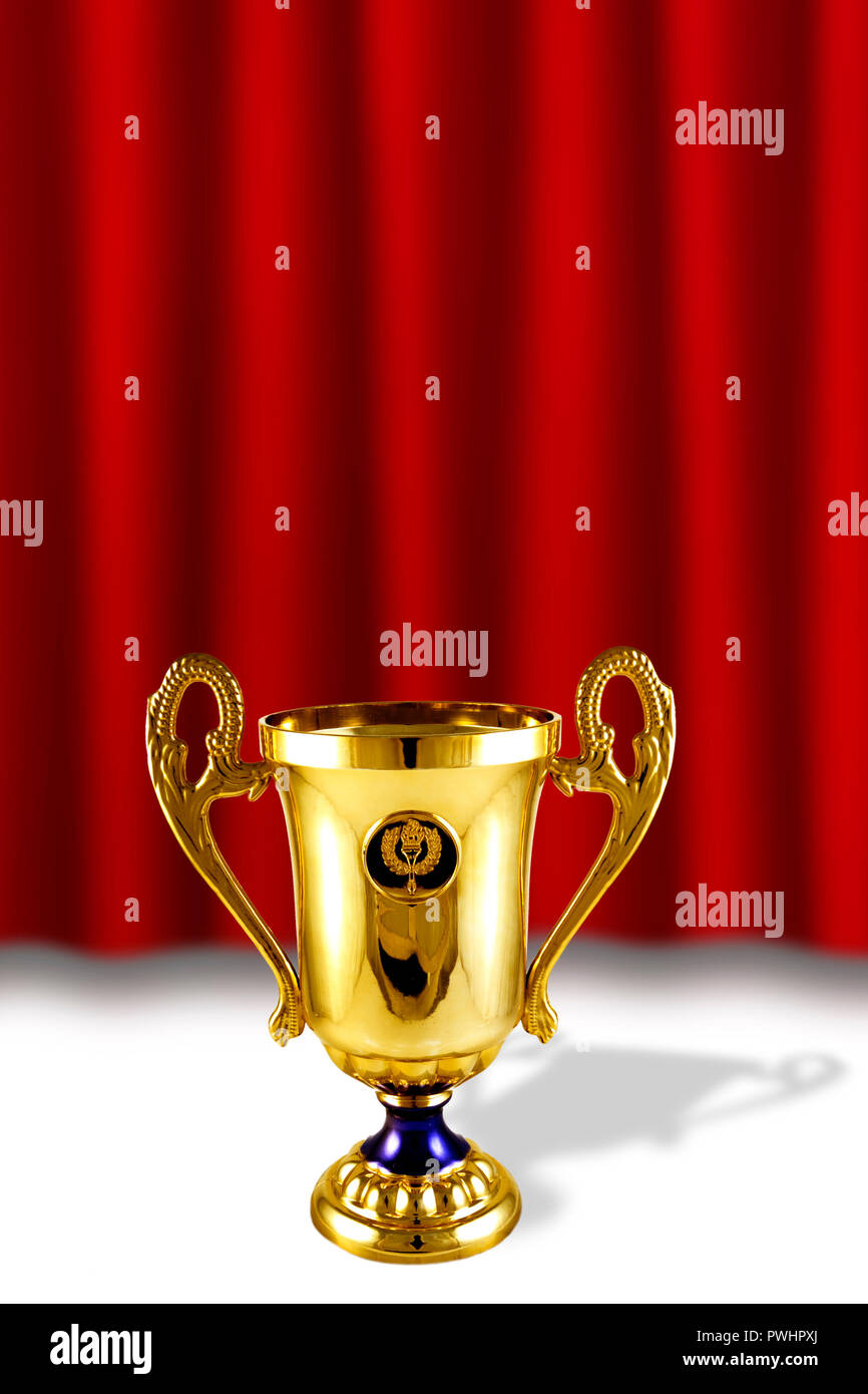 golden trophy for victory Stock Photo - Alamy