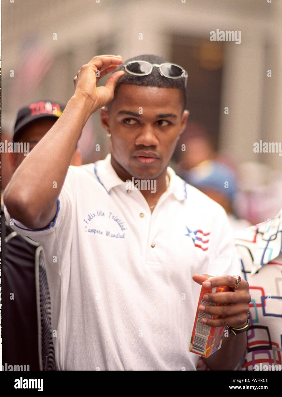 Boxing champion Felix Trinidad at the NYC Puerto Rican Day Parade Stock ...