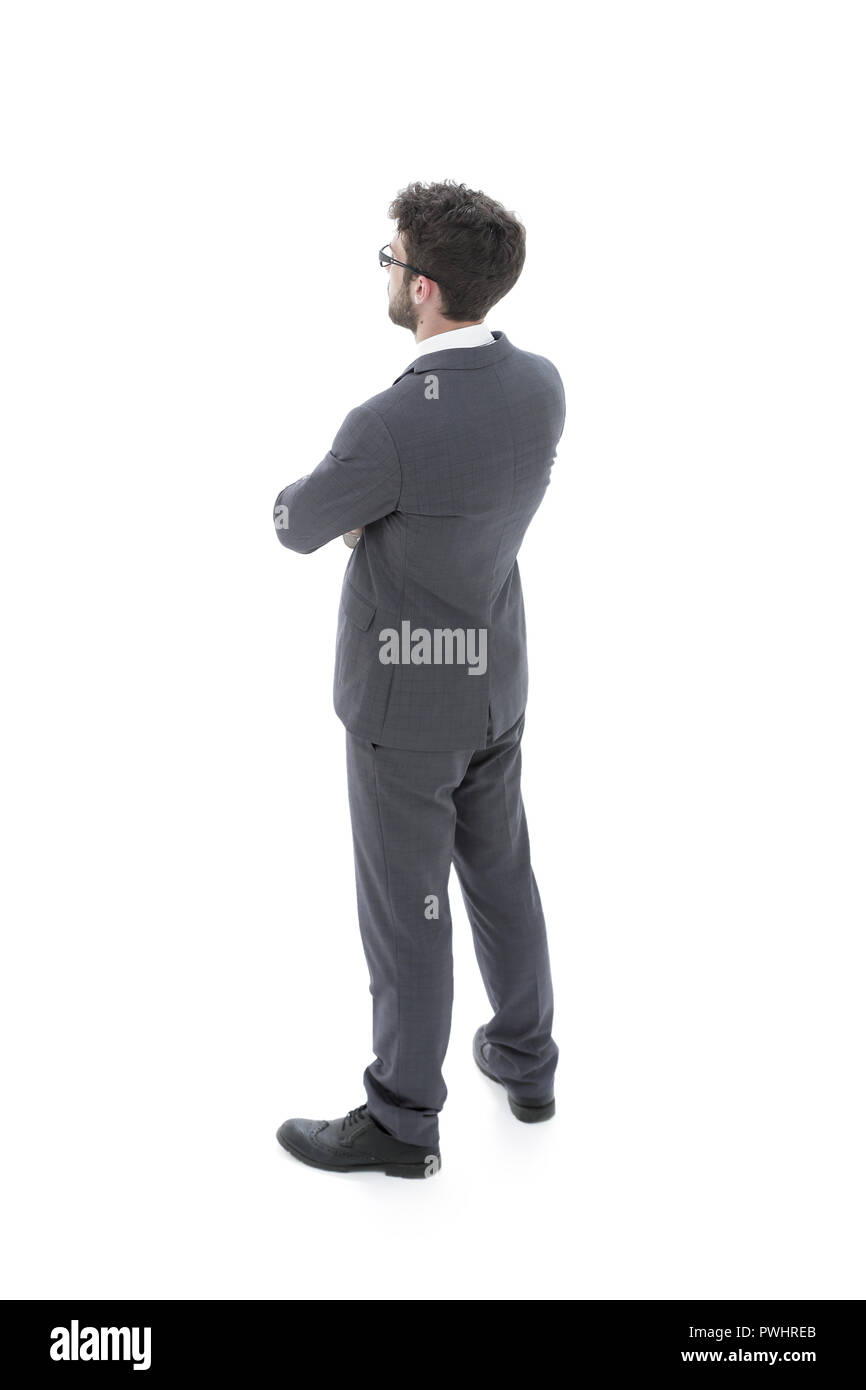 successful businessman looking forward. side view . Business concept ...