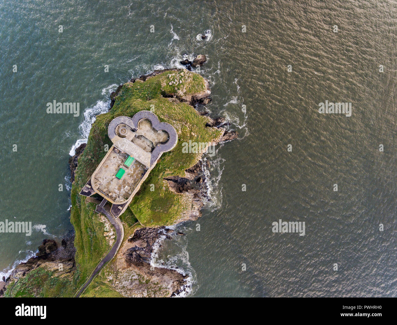 Aerial view of Tenby island Pembrokeshire, Wales, UK Stock Photo - Alamy