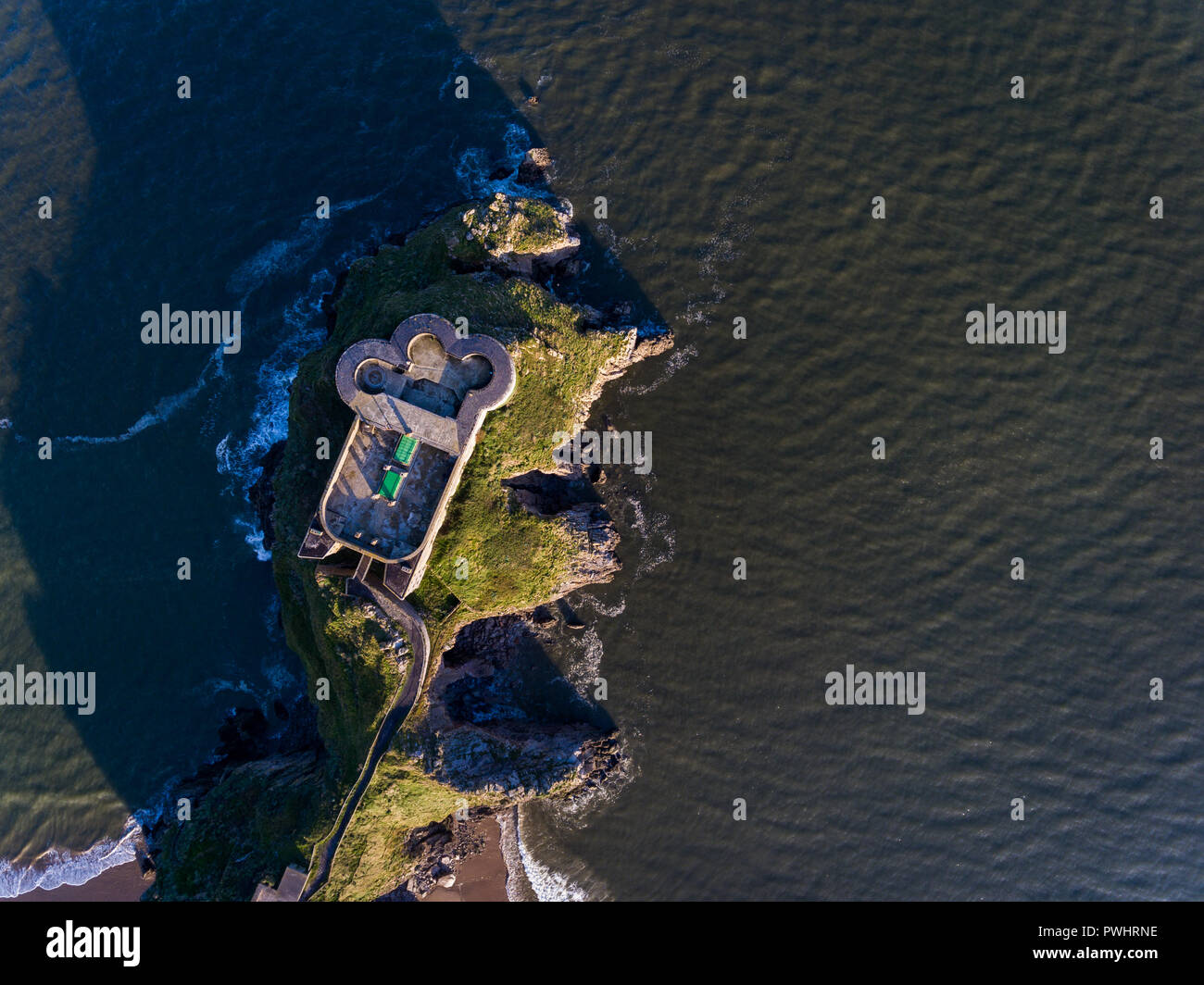 Aerial view of Tenby island Pembrokeshire, Wales, UK Stock Photo - Alamy